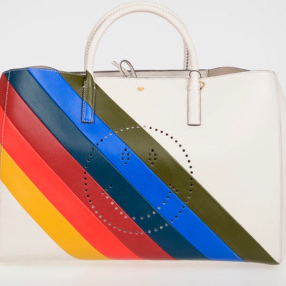 ANNA Hindmarch | Bags | Vintage Rare Anya Hindmarch Rainbow Smiley Tote ...